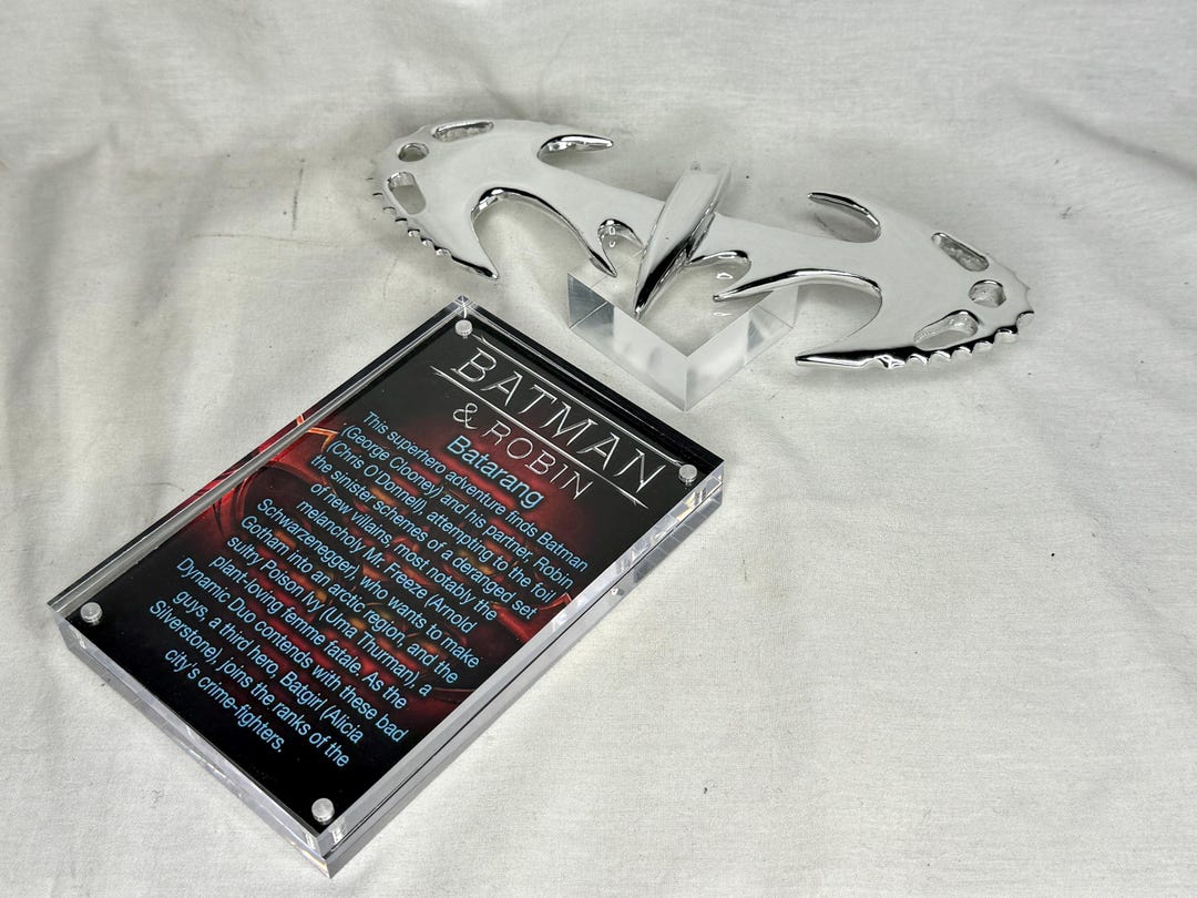 Batman and Robin Batarang, Solid Resin, Silver Plated, Real Prop ...