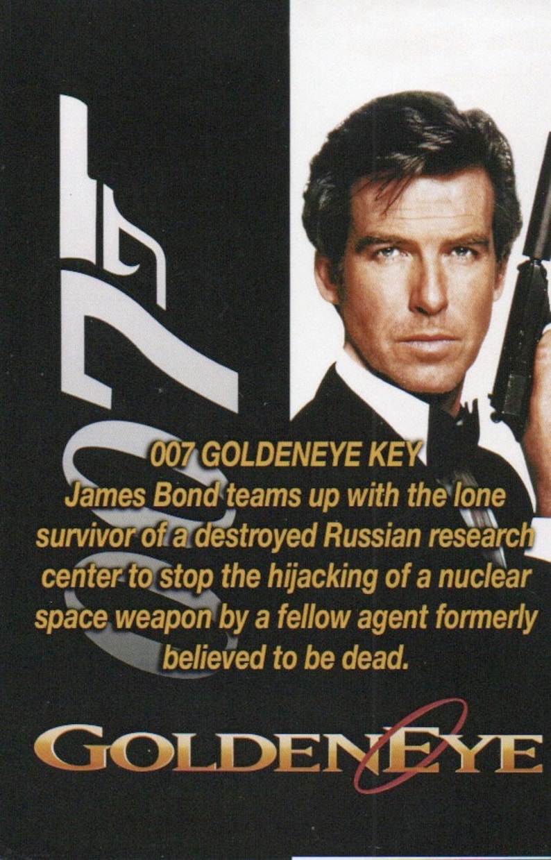 007, Goldeneye Gold Key, Real Prop Replica, Gold Plated Metal, Display ...