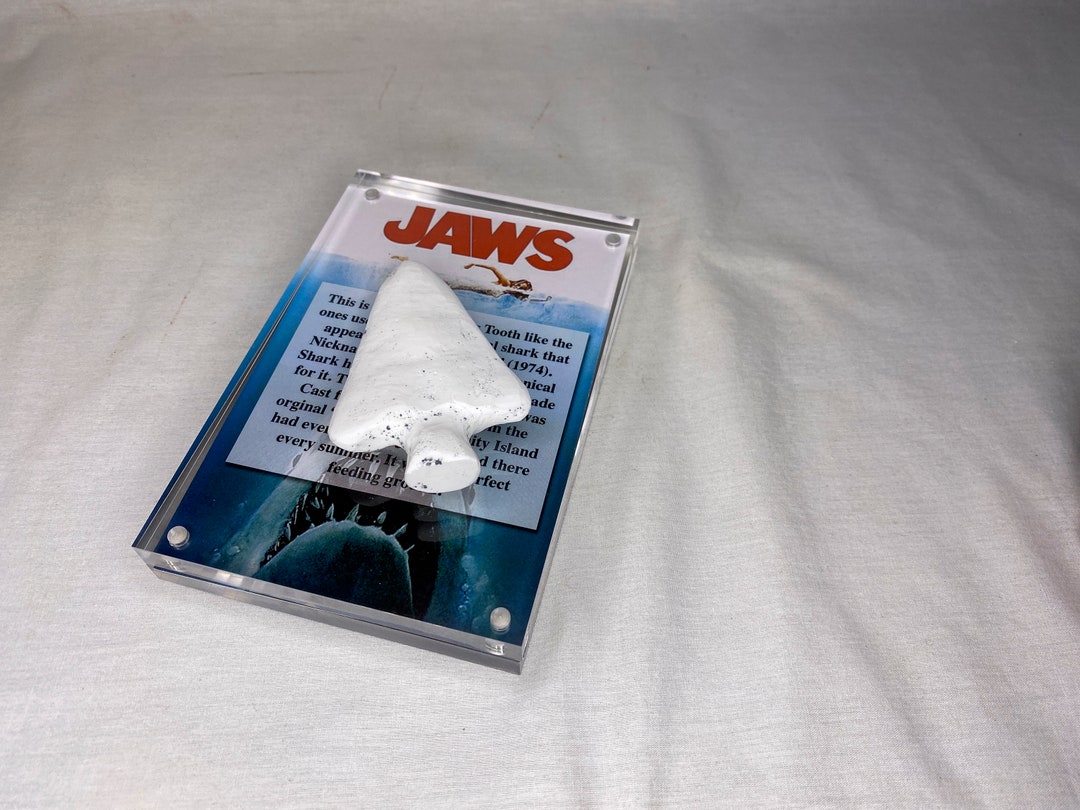 Jaws, Bruce Shark Tooth, Solid Resin, Acrylic Display Plaque, Signed ...