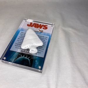 Jaws, Bruce Shark Tooth, Solid Resin, Acrylic Display Plaque, Signed ...