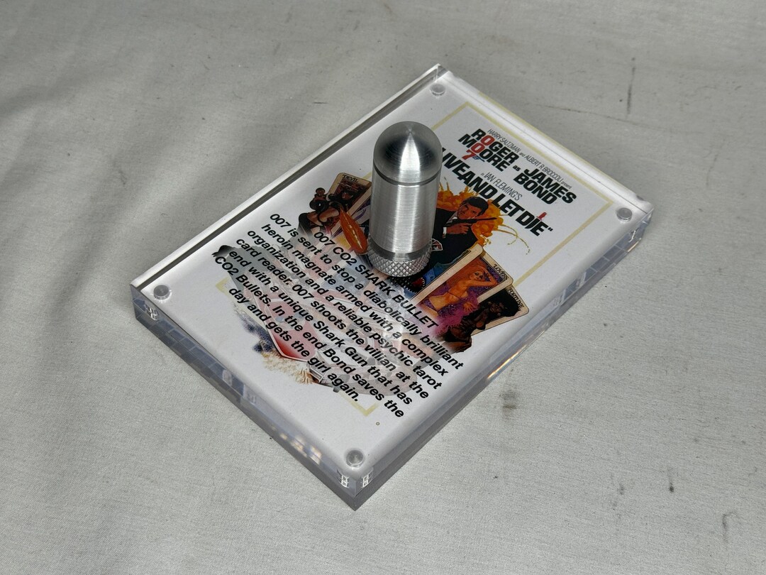 007 James Bond, Live and Let Die, CO2 Shark Bullet, Metal, Display ...