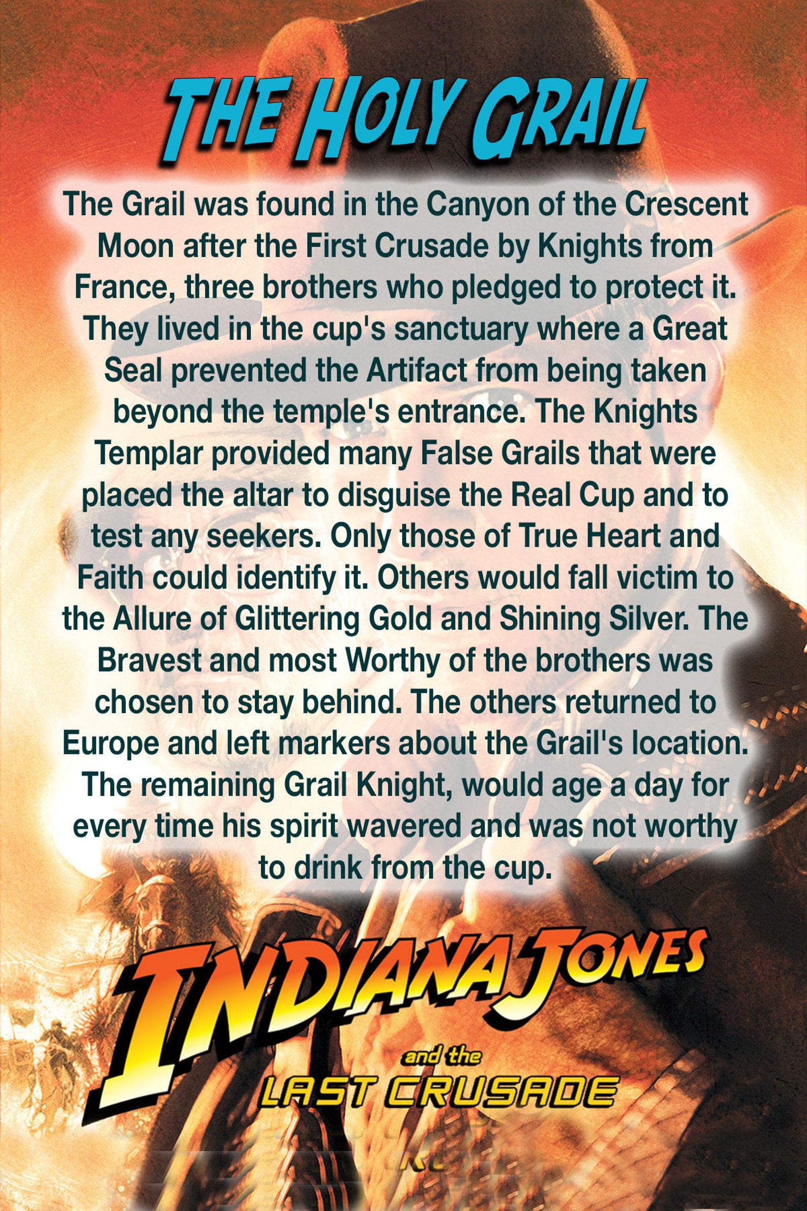 Indiana Jones Holy Grail Chalice Real Prop Replica Solid | Etsy