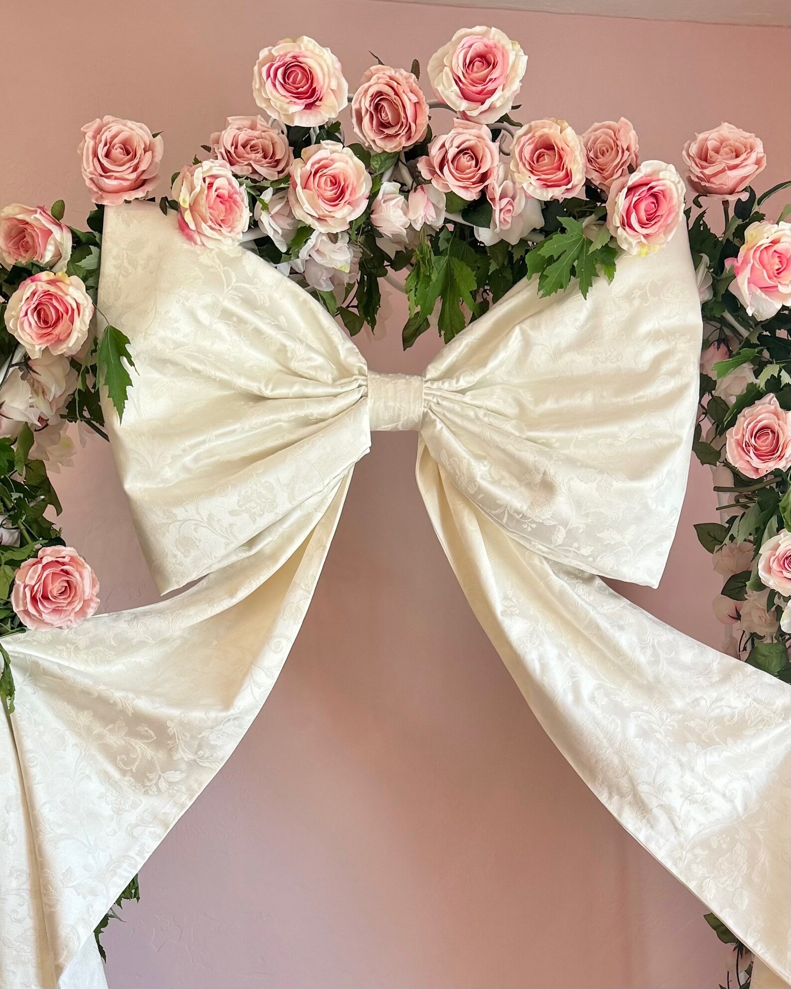 Ivory Floral Wedding Bow | Lace Bow Birthday Bridal Shower Tea Party ...