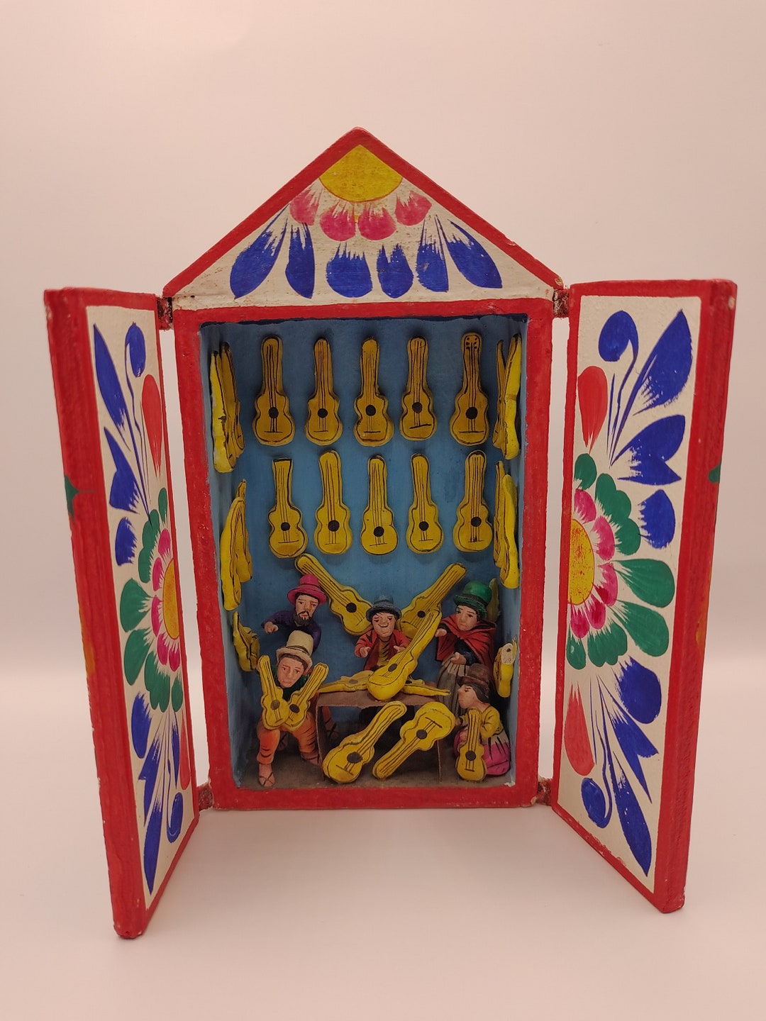 Vintage Nicario Jimenez Retablo Guitar Seller Music Store Peruvian ...