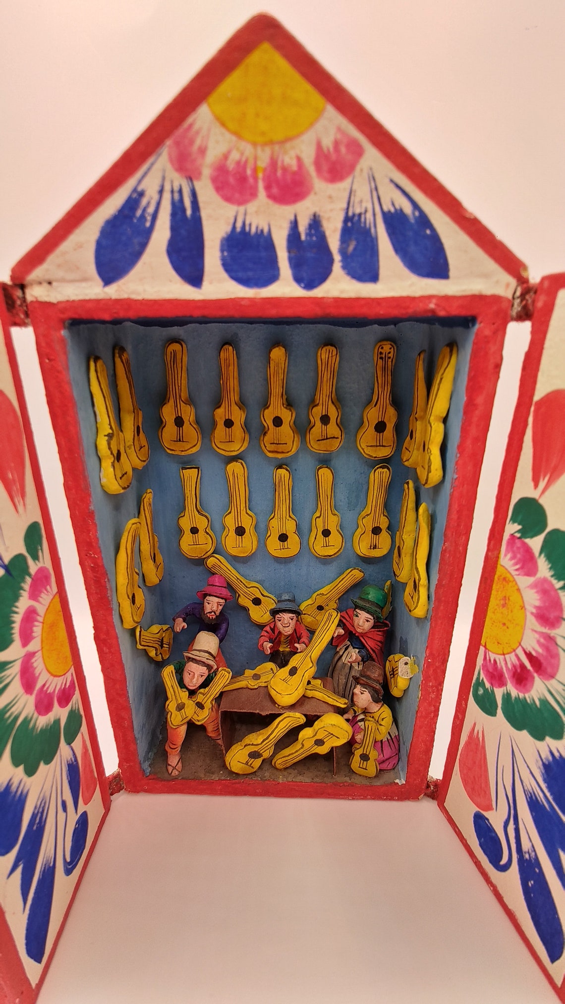 Vintage Nicario Jimenez Retablo Guitar Seller Music Store Peruvian ...