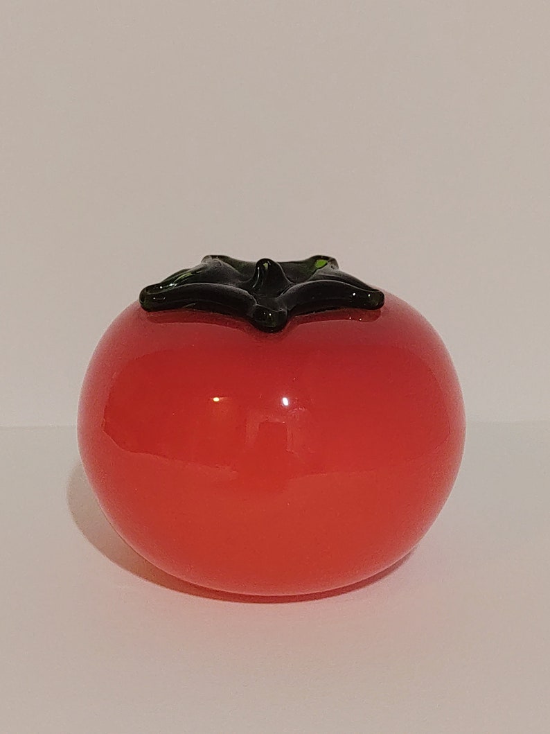 Vintage Tomato Art Glass Paperweight - Etsy
