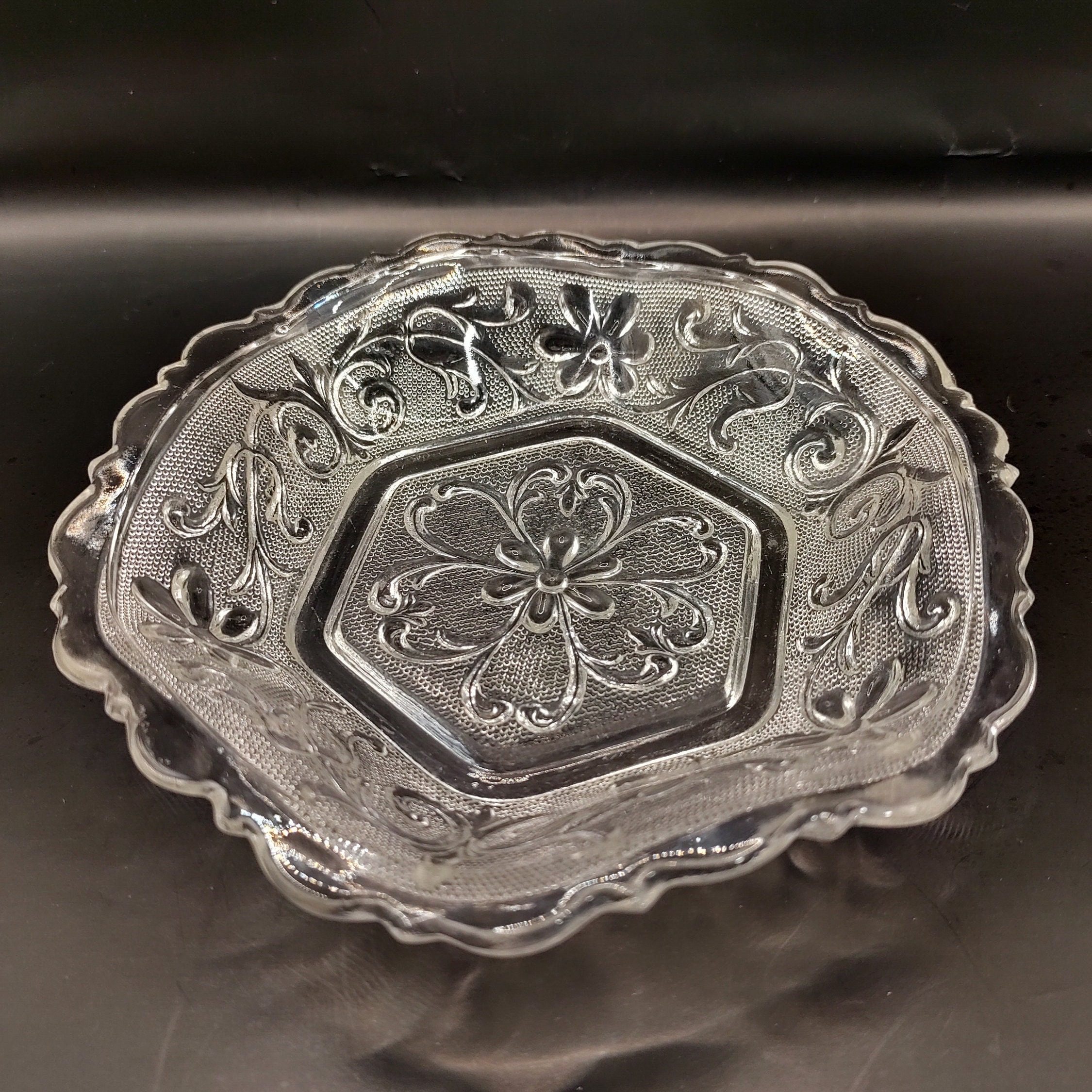 Vintage Indiana Glass Tiara Glass Bridge Nut Bowl Card Suit - Etsy