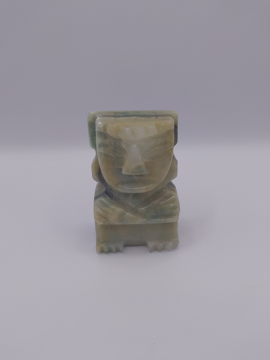 Vintage Hand Carved Mayan Aztec Jade Warrior - Etsy