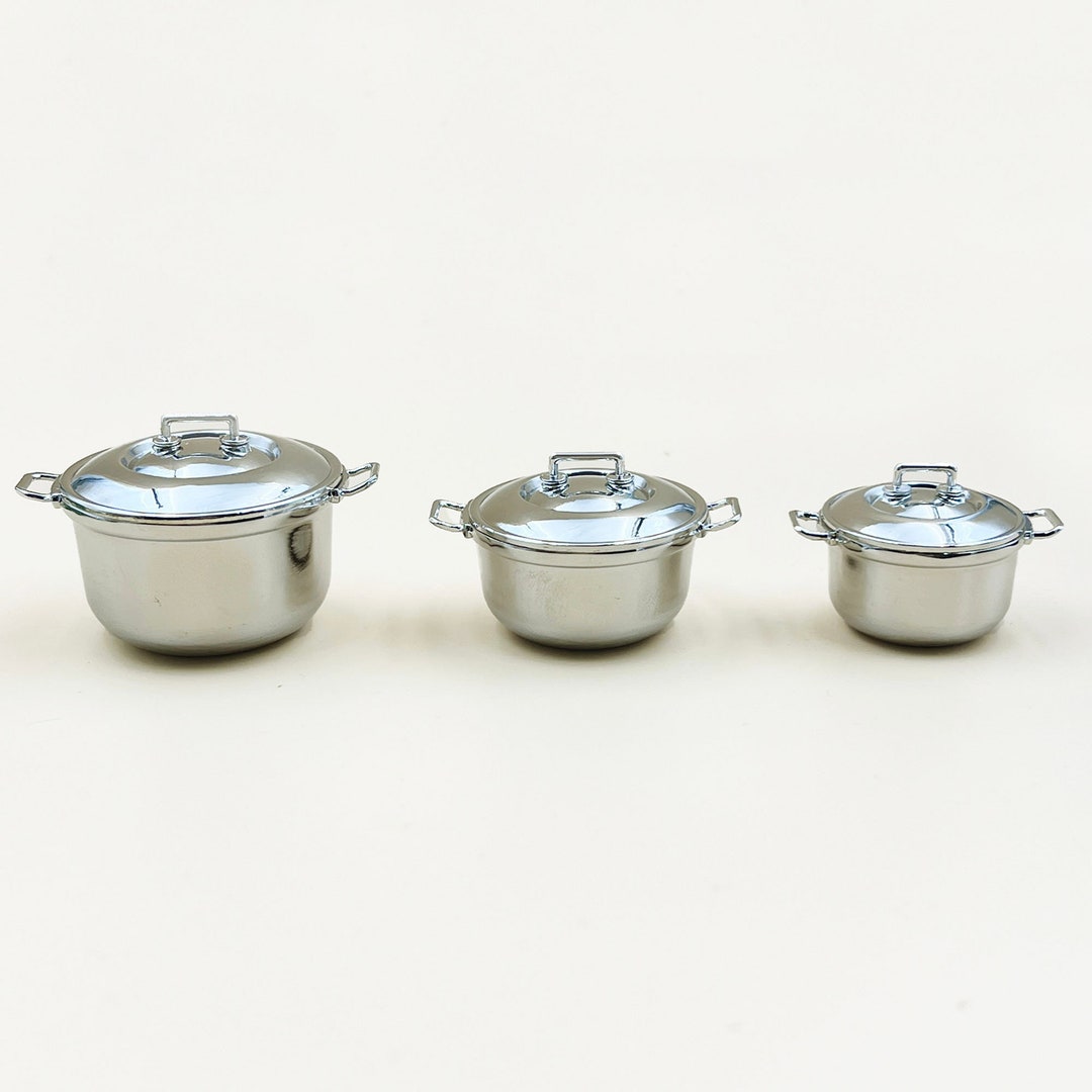 Miniature Cooker Kitchen Pot Mini Pot Dollhouse Kitchen Dollhouse ...