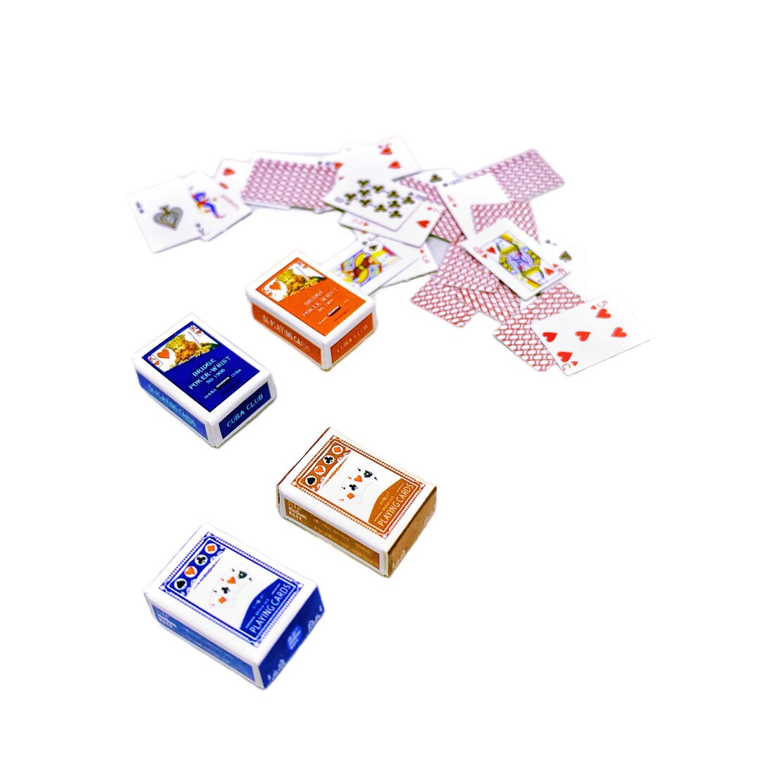 Miniature Poker(2 Set) Miniatures Dollhouse Miniatures Home Decoration ...