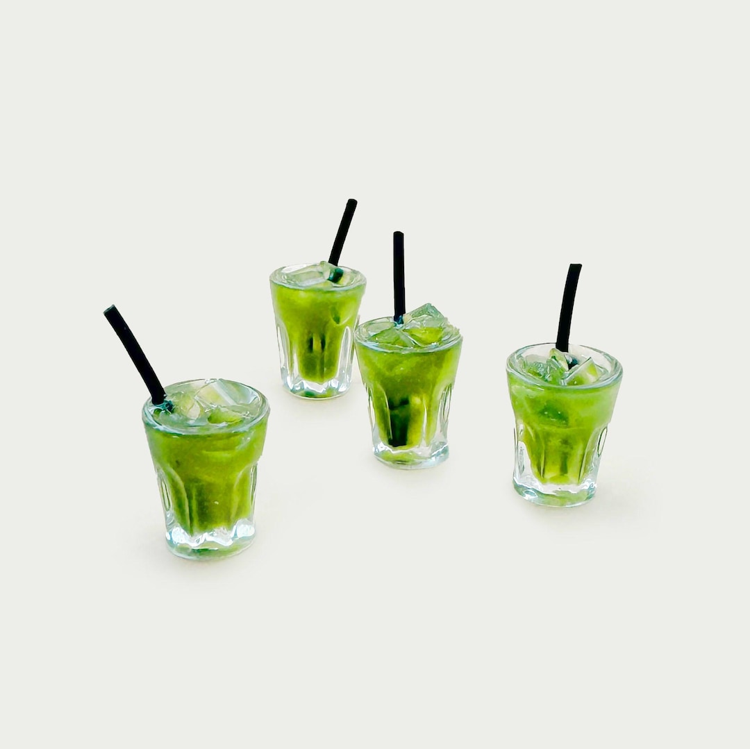 Miniature Matcha Drinks 5pcs/set Mini Drinks Miniature Drink Cup With ...
