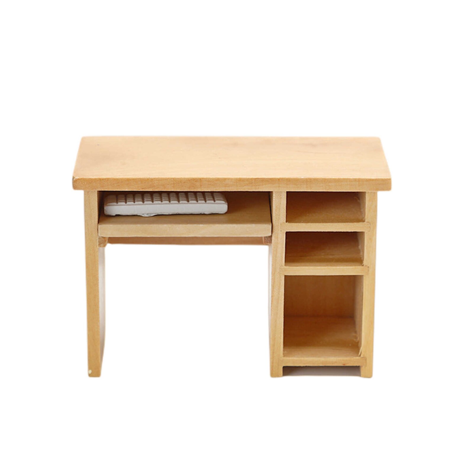 Miniature Wooden Computer Table Miniature Furniture Dollhouse - Etsy