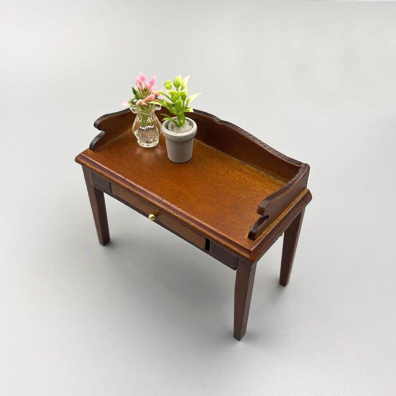 Miniature Wooden Desk Mini Table Miniature Furniture Dollhouse ...