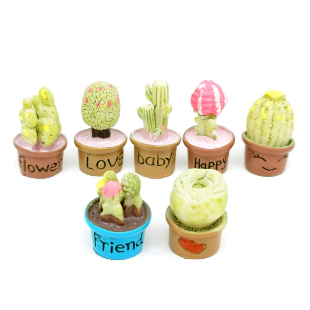 Miniature Potted Plants Bonsai 7pcs/set Miniatures House Plant ...