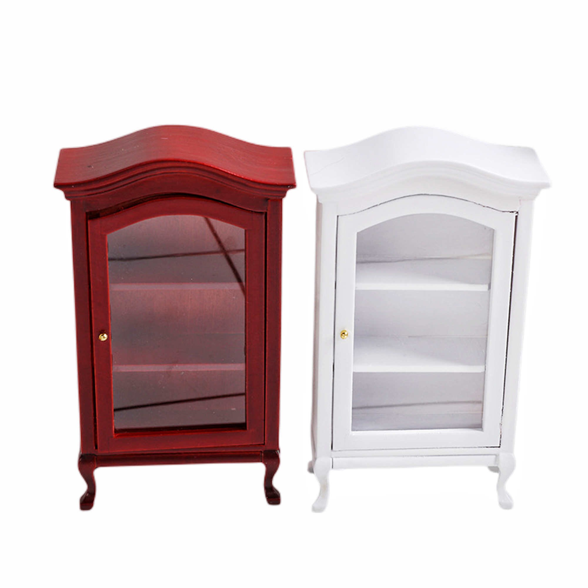 Miniature White Cabinet Showcase Miniature Furniture Dollhouse ...