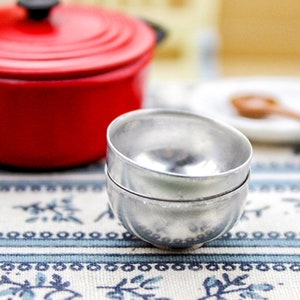 Miniature Kitchen Bowl 5pcs/set Metal Miniatures Dollhouse Miniatures ...