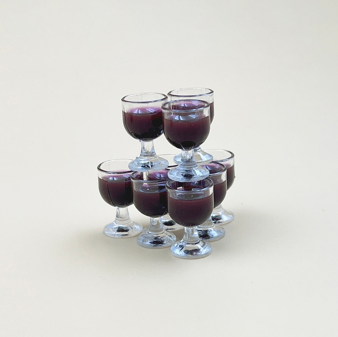 Miniature Wine Cup 10pcs/set Miniatures Food Drink Dollhouse Miniatures ...