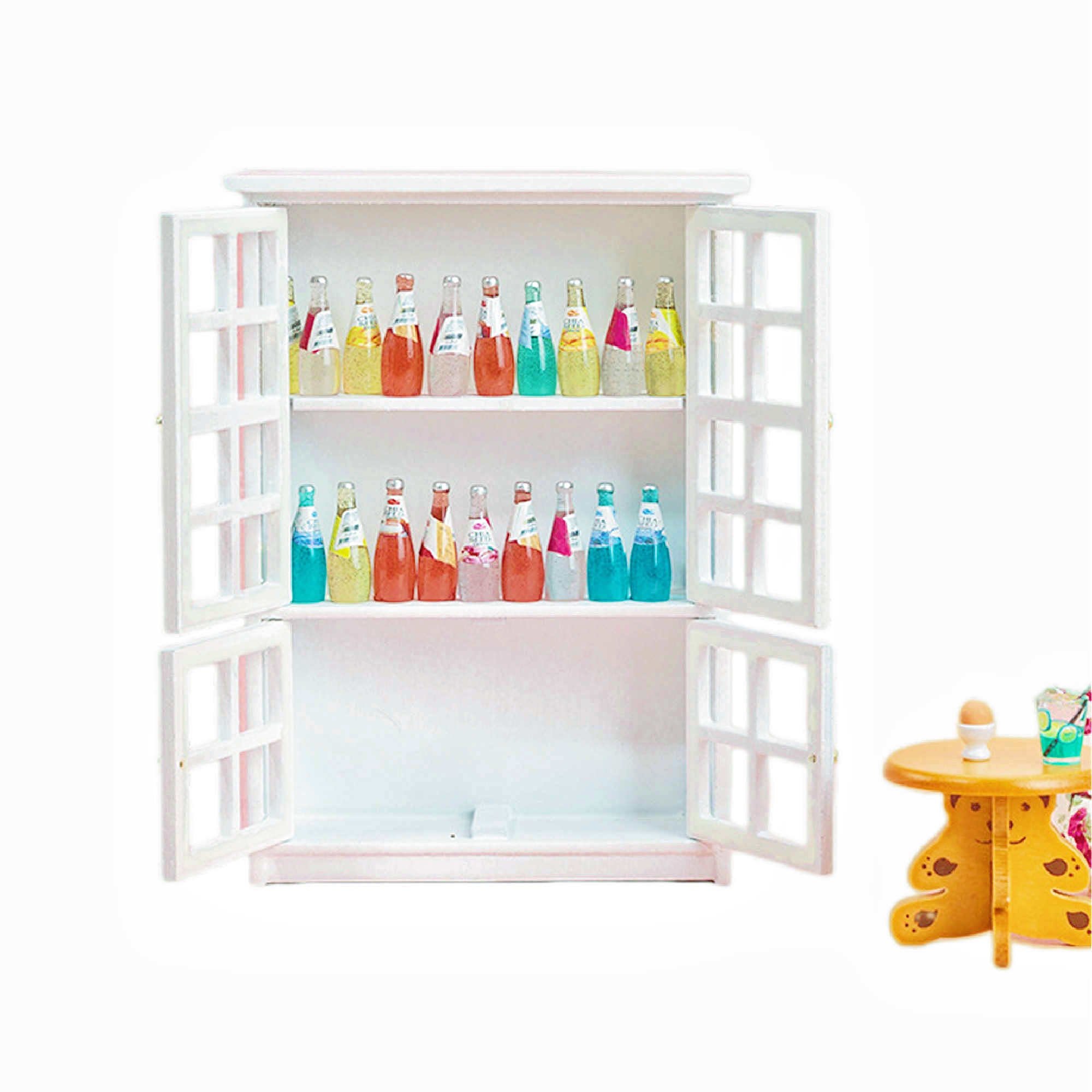 Miniature White Cabinet Cupboard Miniature Furniture Dollhouse - Etsy