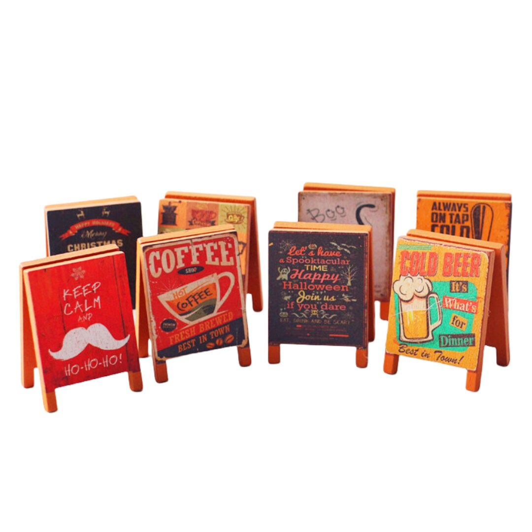 Miniature Shop Sign Dolls House Decor Diorama Miniatures Dollhouse ...