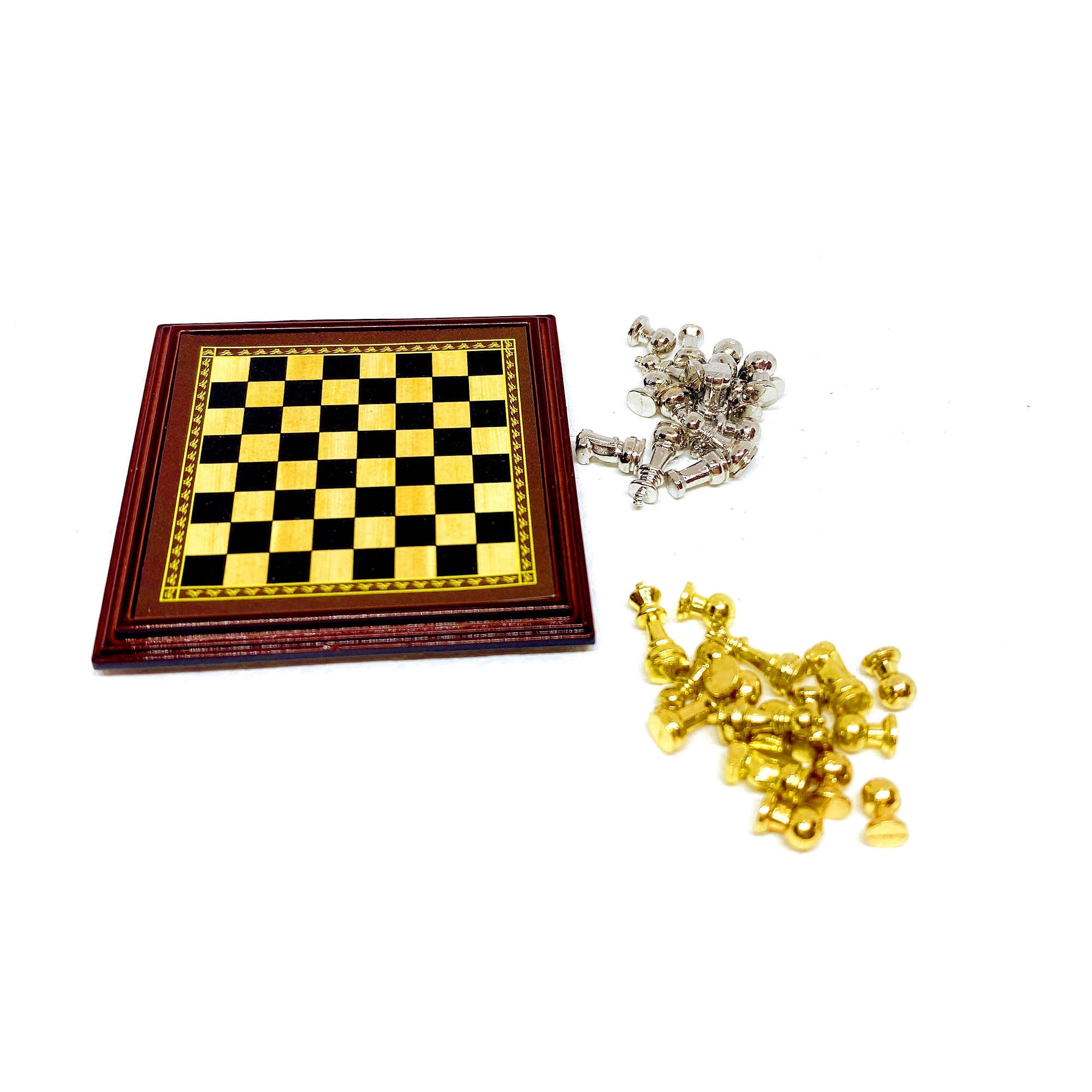 Miniature International Chess Set Miniatures Dollhouse - Etsy