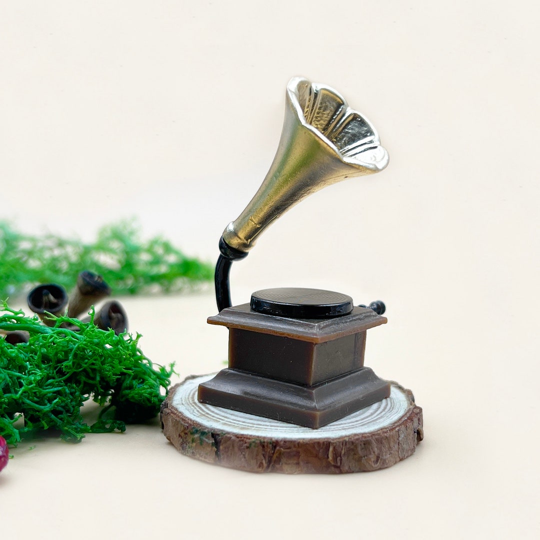 Miniature Retro Phonograph Miniatures Dollhouse Miniatures Home ...