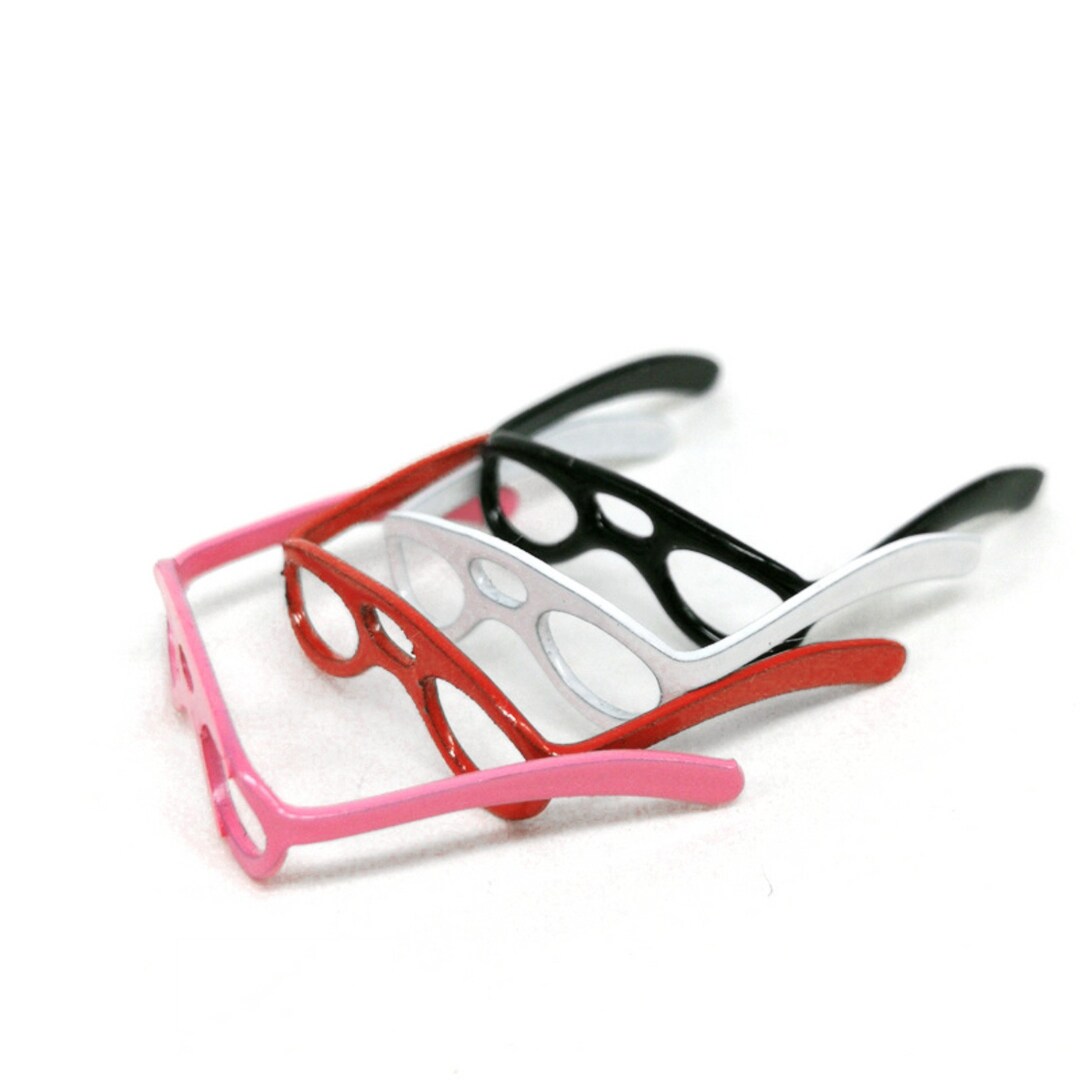 Miniature Glasses 2pcs/set Miniatures Miniature Office Supply Dollhouse ...