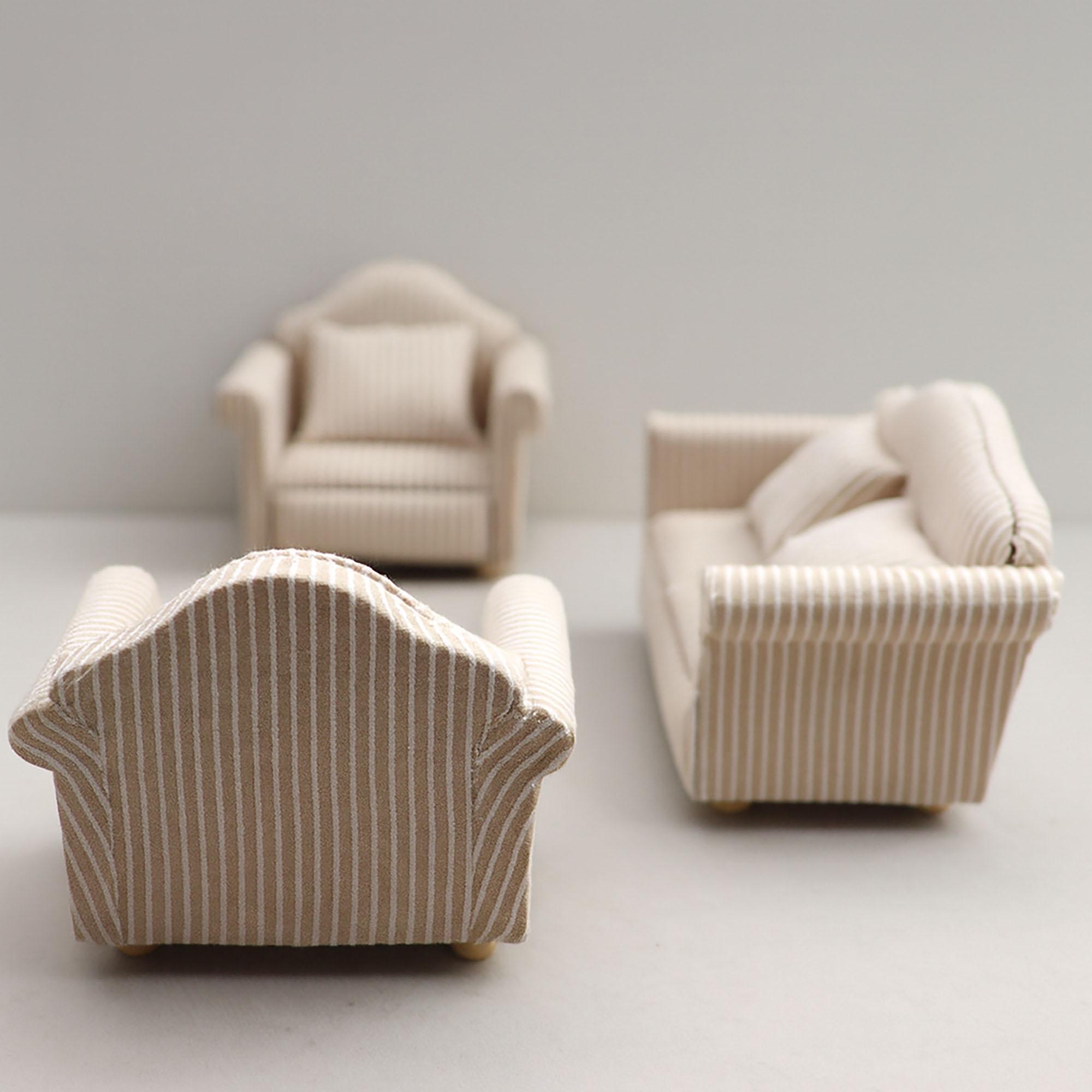 Miniature Sofa Mini Sofa 1:12 Scale Miniature Furniture Dollhouse ...