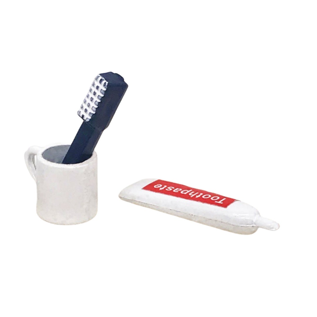 Miniature Toothbrush Toothpaste Dollhouse Miniatures Home Decoration ...