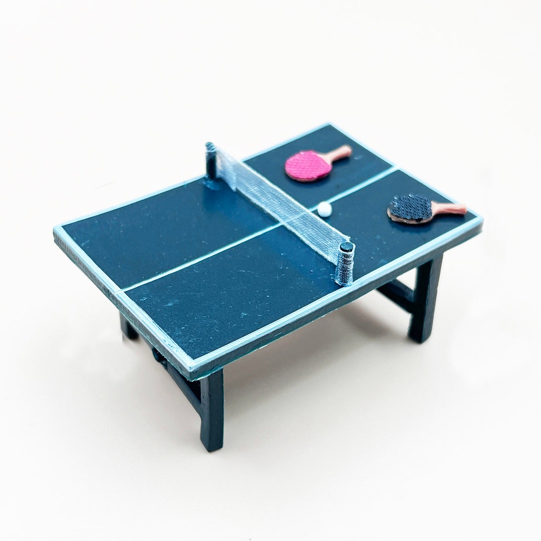 Miniature Table Tennis Mini Ping Pong Paddle Dollhouse Miniatures Home ...