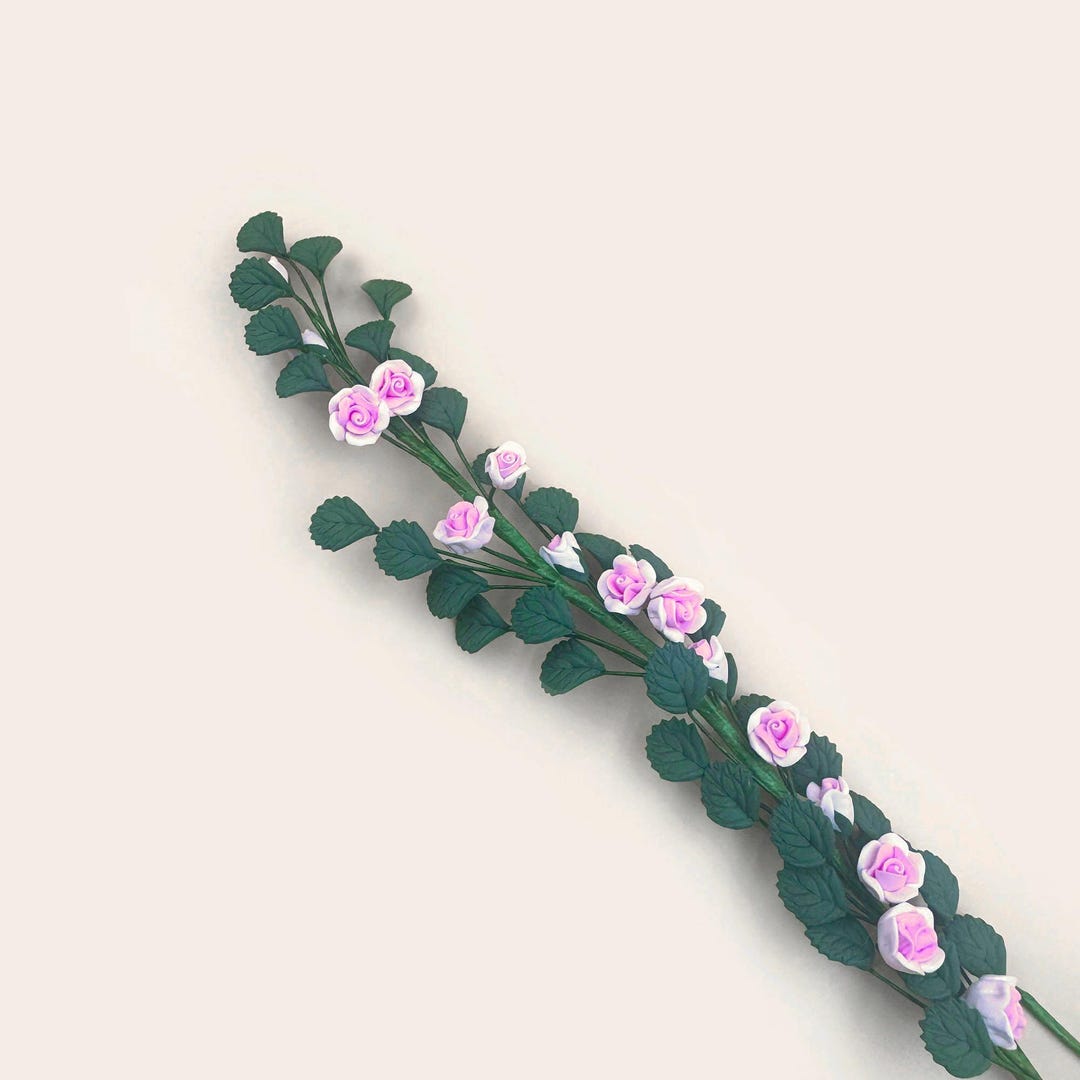 Miniature Flower Rose Vine Miniatures House Plant Dollhouse Miniature ...
