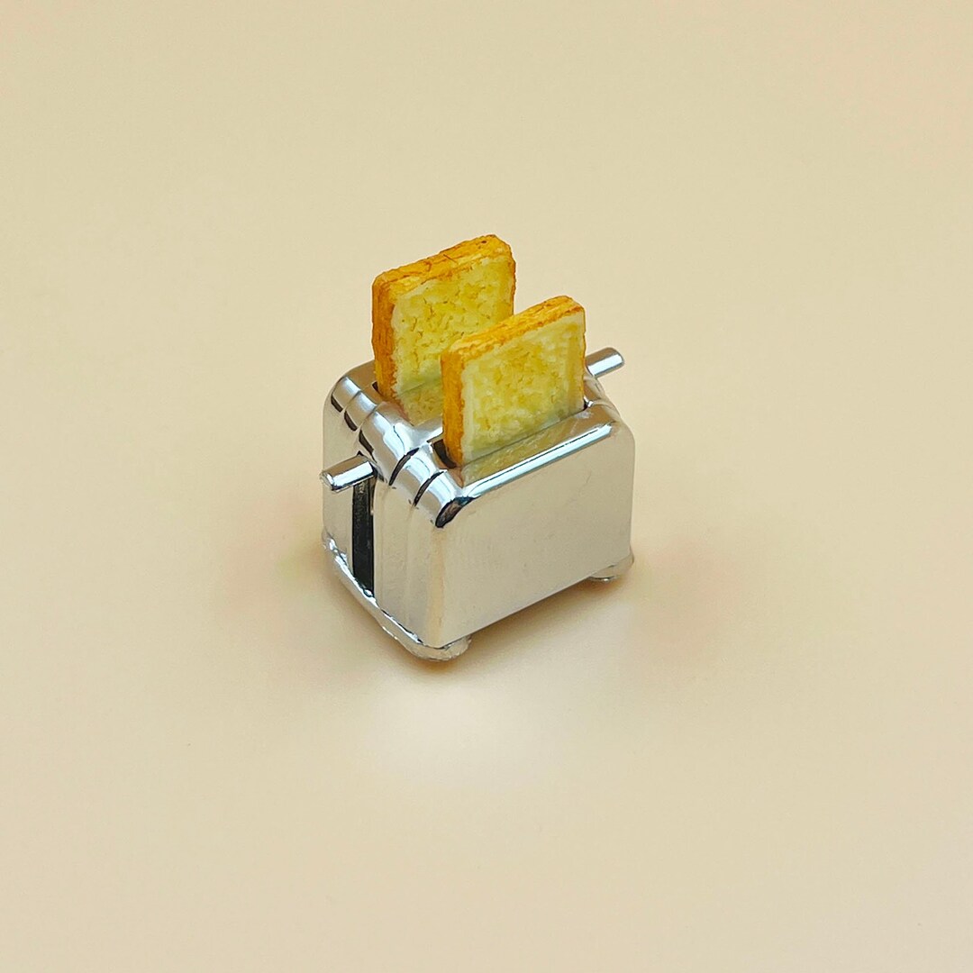 Miniature Toaster Bread Machine Mini Toaster Dollhouse Miniatures Home ...