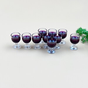 Miniature Wine Cup 10pcs/set Miniatures Food Drink Dollhouse Miniatures ...