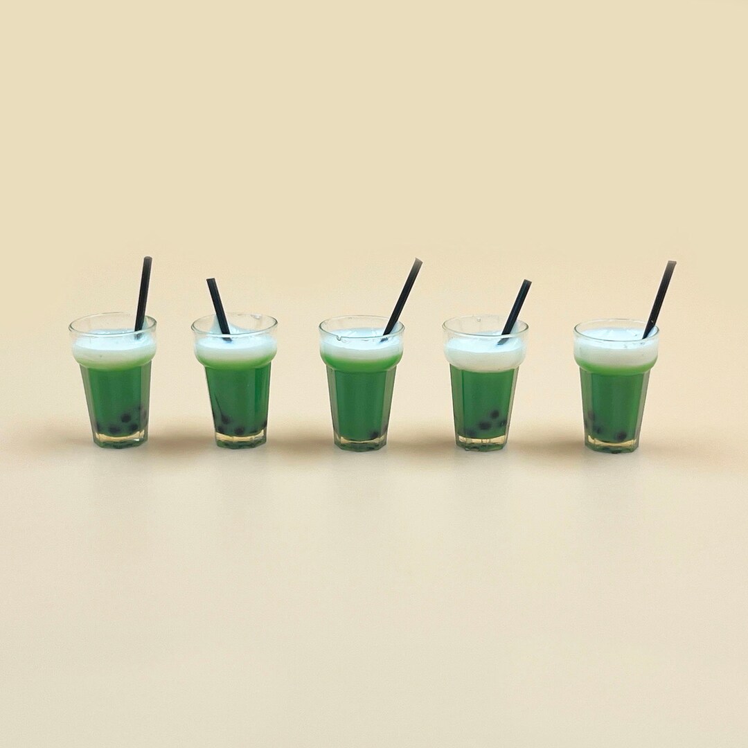 Miniature Boba Tea 5pcs/set Mini Drinks Bubble Tea Dollhouse Miniature ...