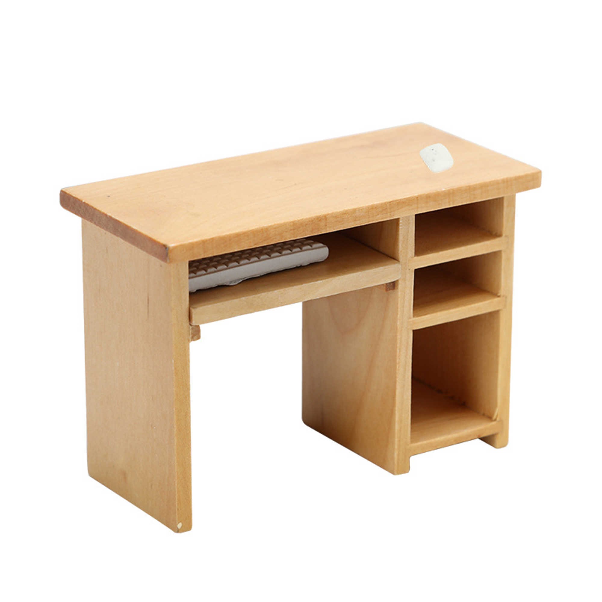 Miniature Wooden Computer Table Miniature Furniture Dollhouse - Etsy