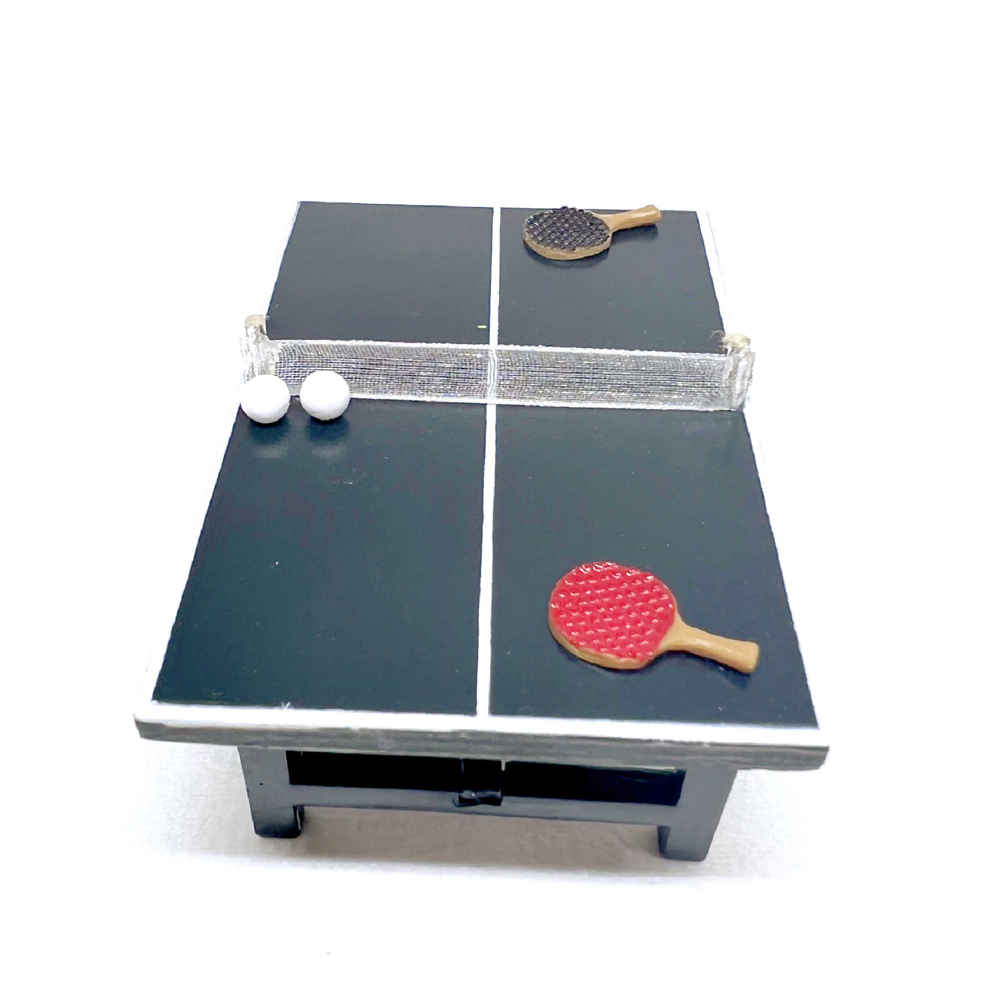 Miniature Ping Pong Table Paddle Set Sport Miniatures - Etsy