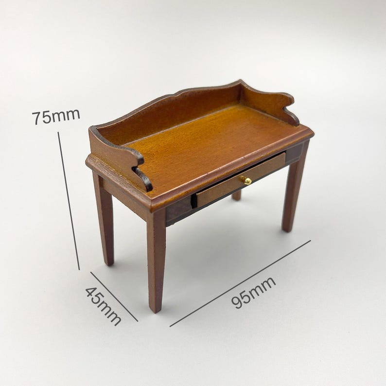 Miniature Wooden Desk Mini Table Miniature Furniture Dollhouse ...