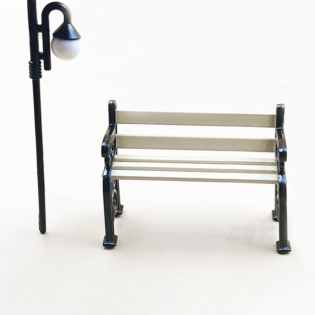 Miniature Bench Mini Chair Dollhouse Miniature Home Decoration Gift for ...