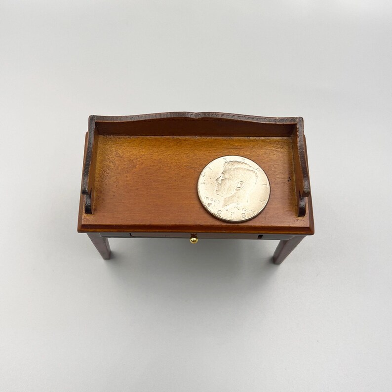 Miniature Wooden Desk Mini Table Miniature Furniture Dollhouse ...