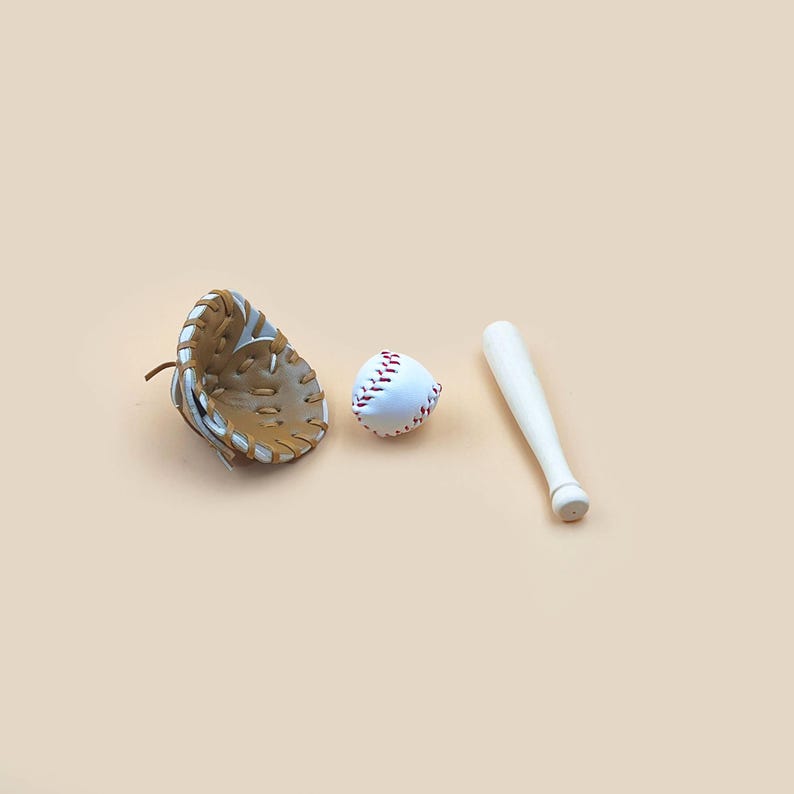 Miniature Baseball Set Sport Mini Baseball Miniatures Dollhouse ...