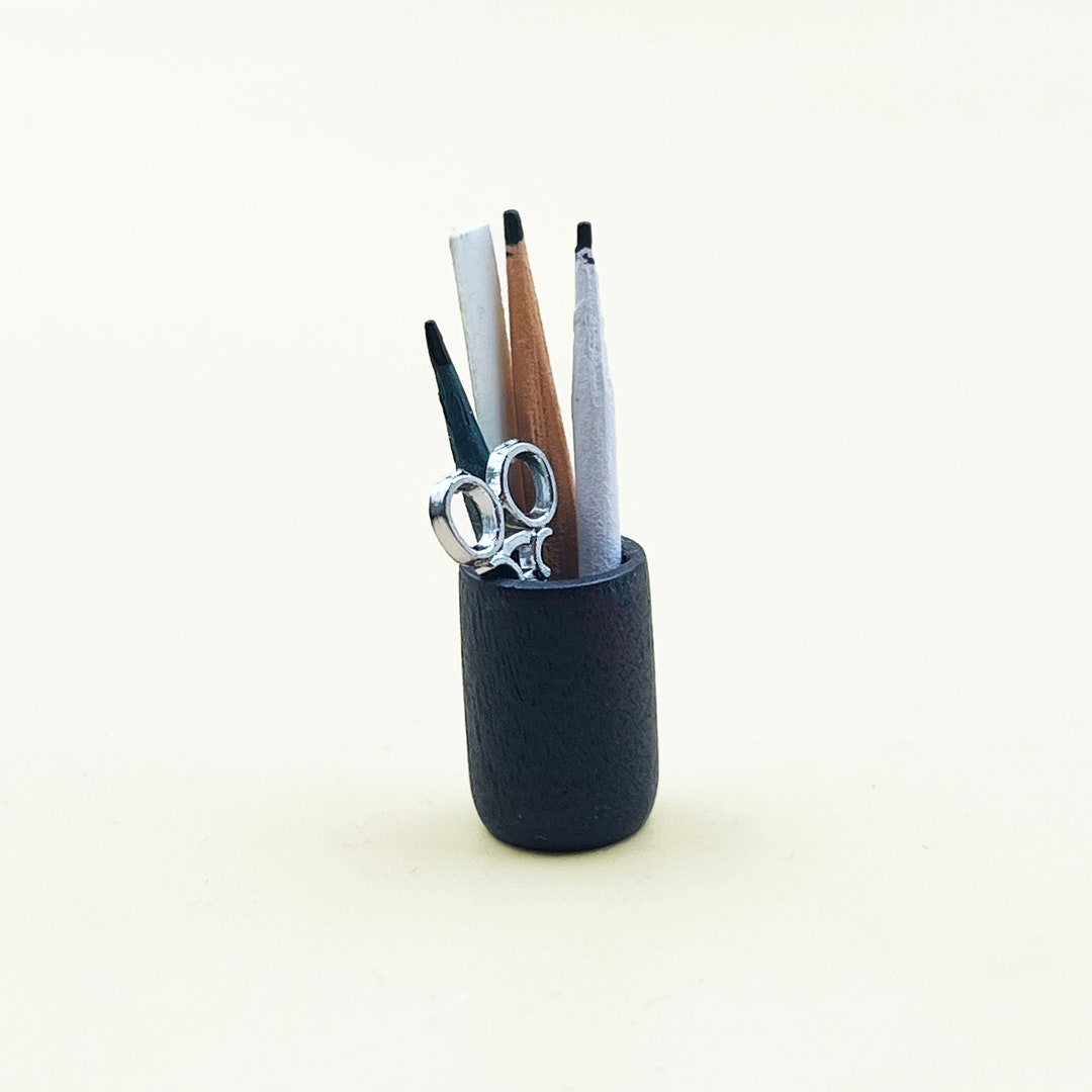 Miniature Pencil Holder Mini Pencil Holder Dollhouse Miniatures Diorama ...