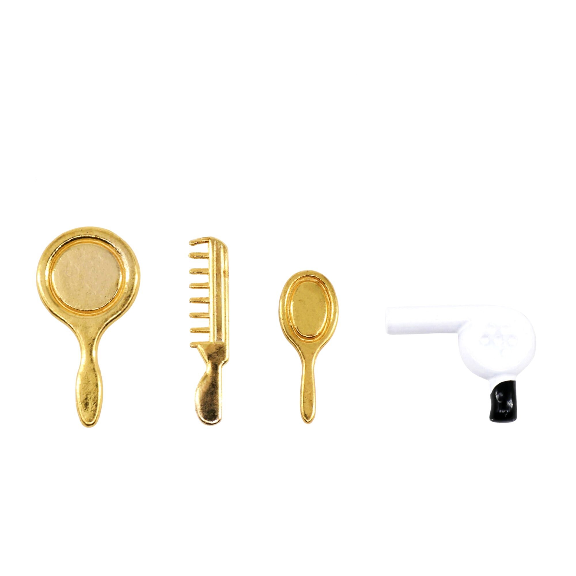 Miniature Hair Comb Mirror Set Dollhouse Miniatures Home Decoration ...