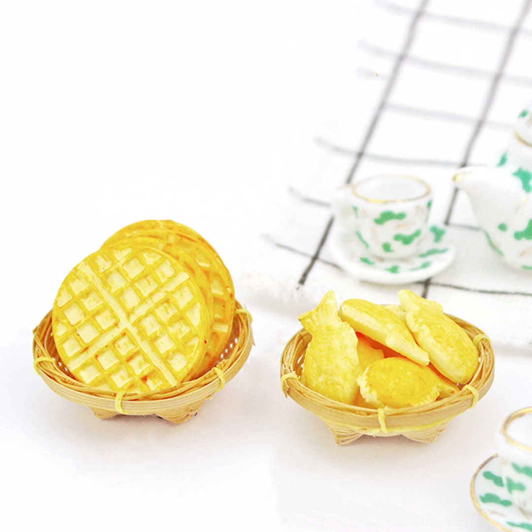 Miniature Waffle Fish Cookie Miniatures Miniature Food Dollhouse ...