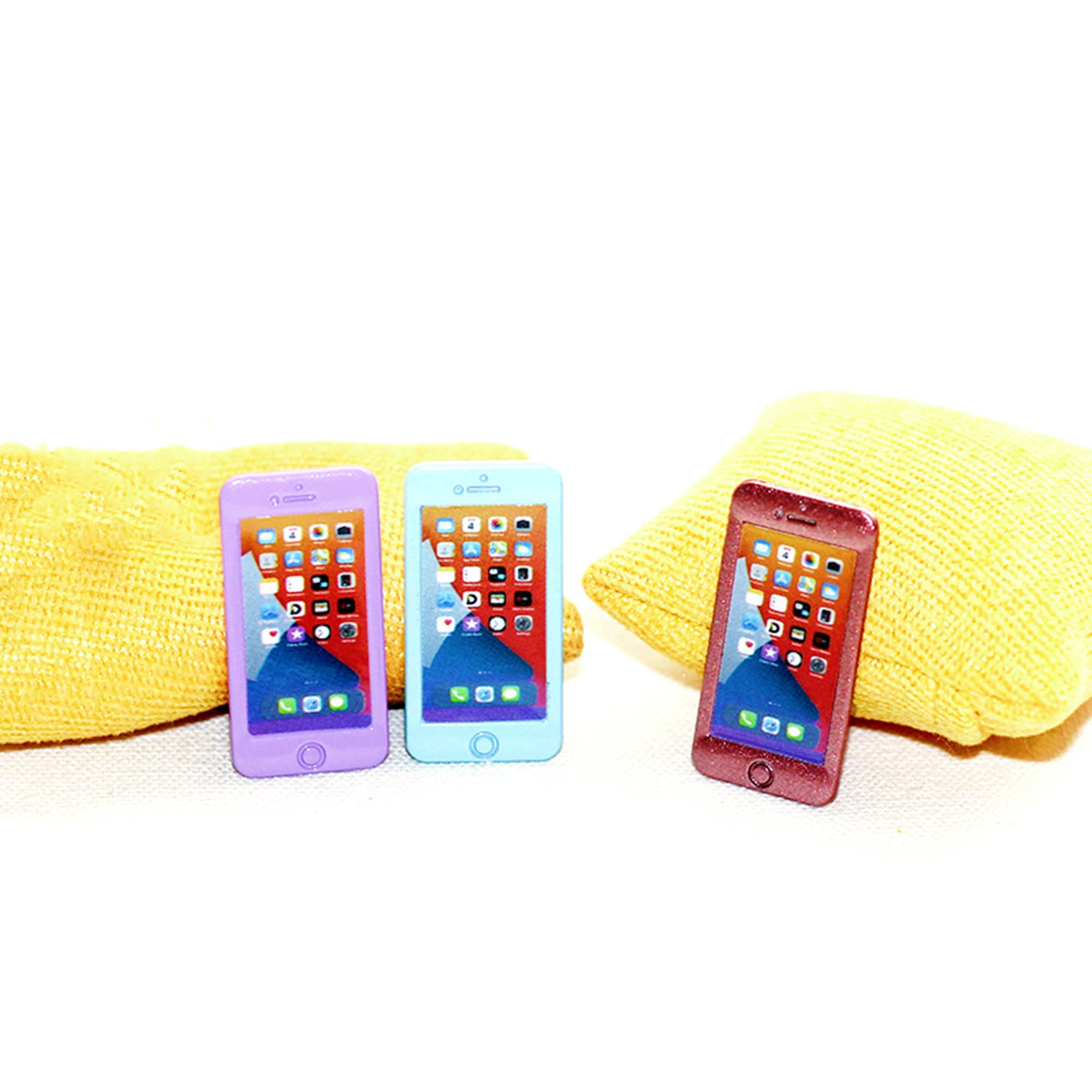 Miniature Phone 2pcs/set Cell Mobile Phone Miniatures Dollhouse ...