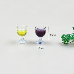 Miniature Wine Cup 10pcs/set Miniatures Food Drink Dollhouse Miniatures ...