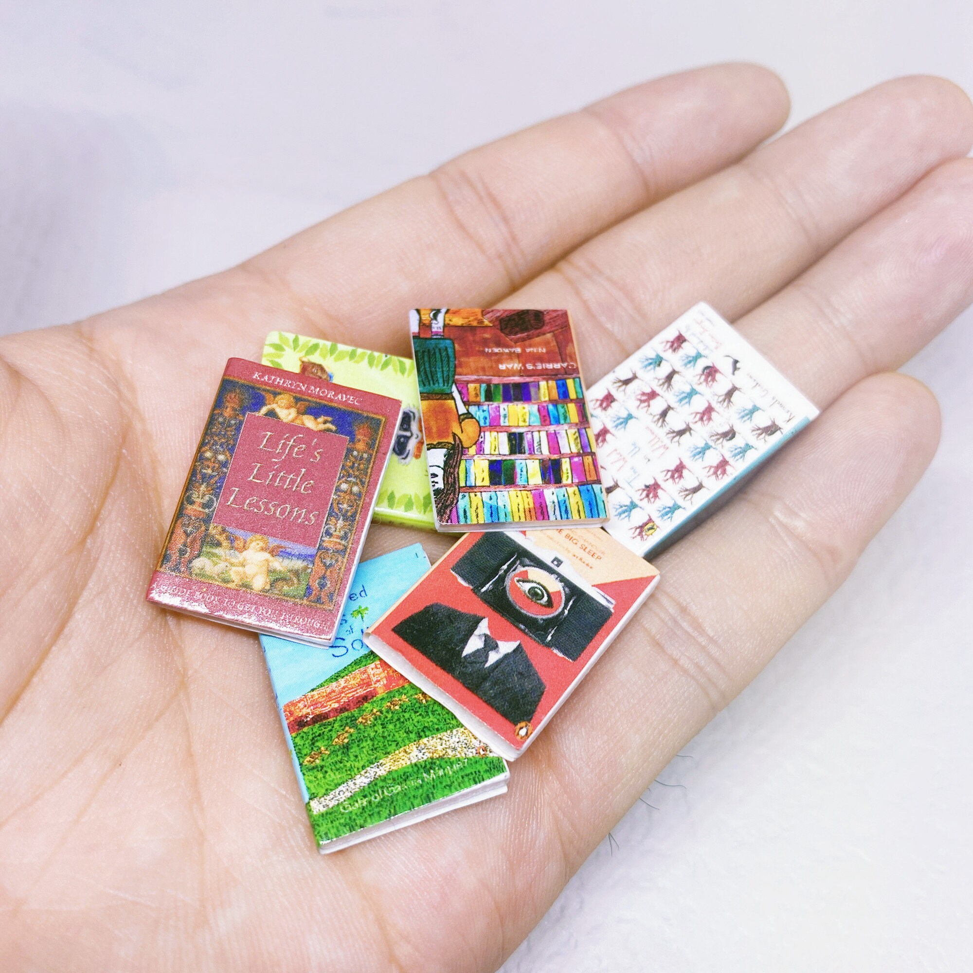Miniature Book 6pcs/set Miniatures Dollhouse Miniature Home - Etsy