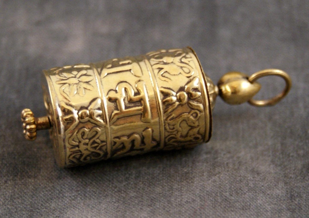 Pendant PRAYER WHEEL With Mantra Roll Original Nepal 1146 - Etsy