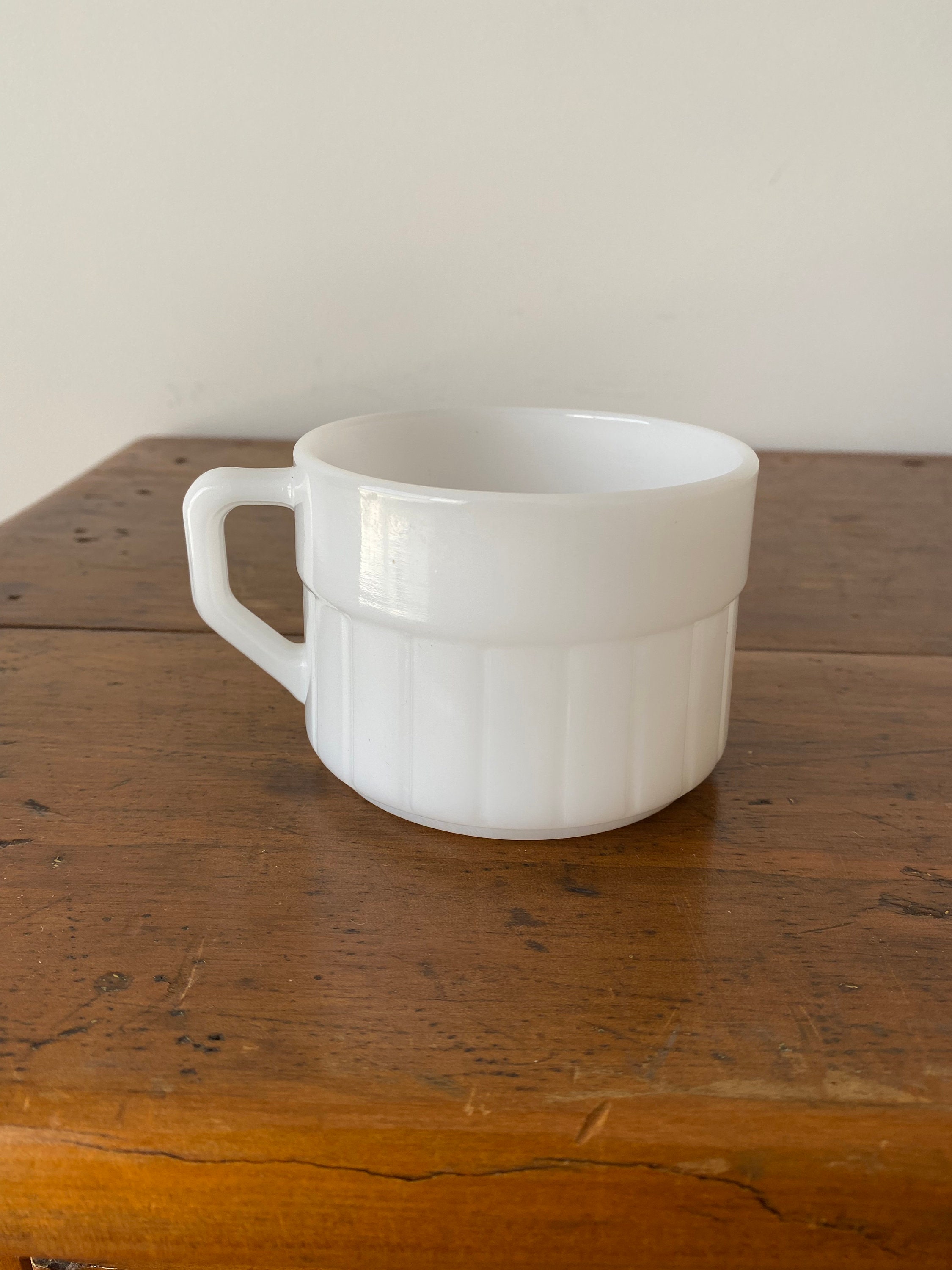 Small Federal Glass Milk Glass Coffee Mug, Vintage Federal Glass Mug - Etsy