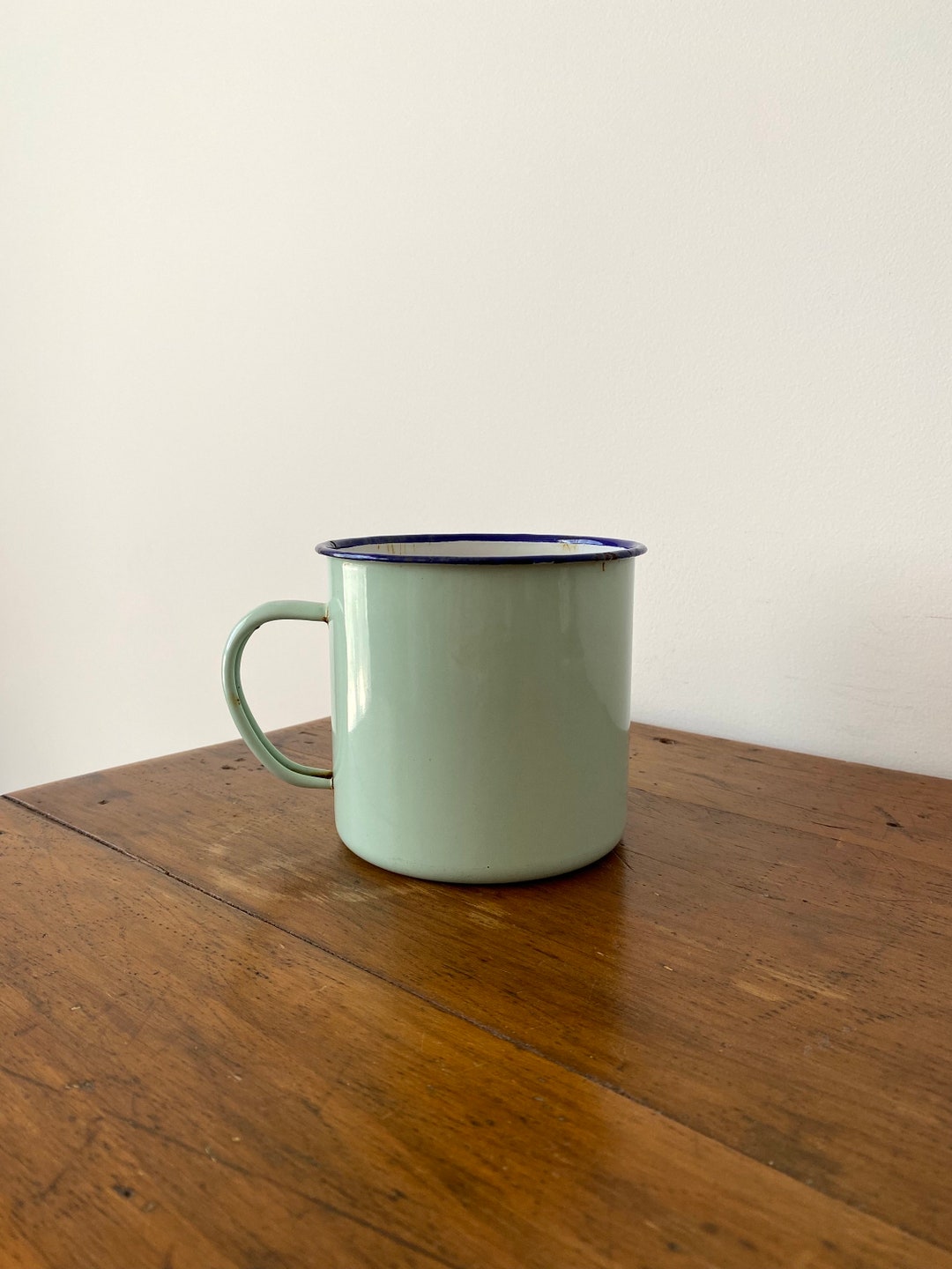 Extra Large Vintage Enamel Mug, Vintage Bumper Harvest Enamel Mug in ...