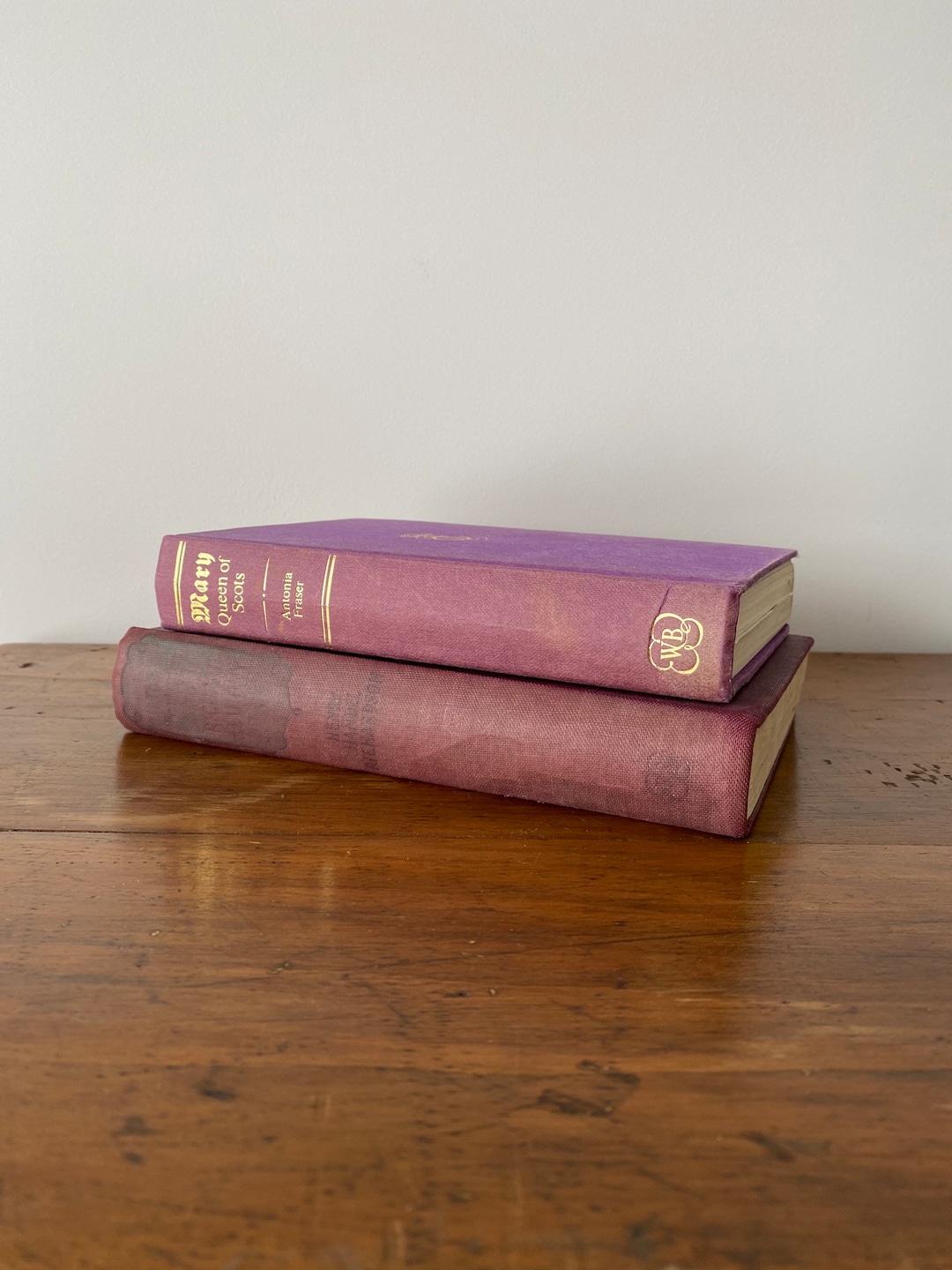 Vintage Purple Book Stack: Mary Queen of Scots, Richard Mahony Novel - Etsy