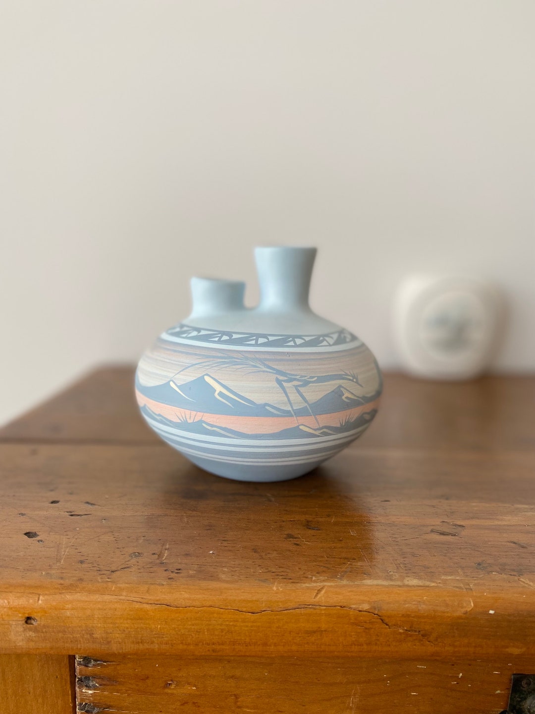 Native American Pottery, U.S. Originals Mesa Arizona Pottery Vase, Blue ...